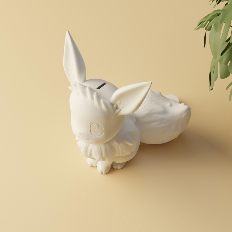 Eevee Piggy Bank – 3D Printed Pokémon Money Box, Eco-friendly Gift for ...