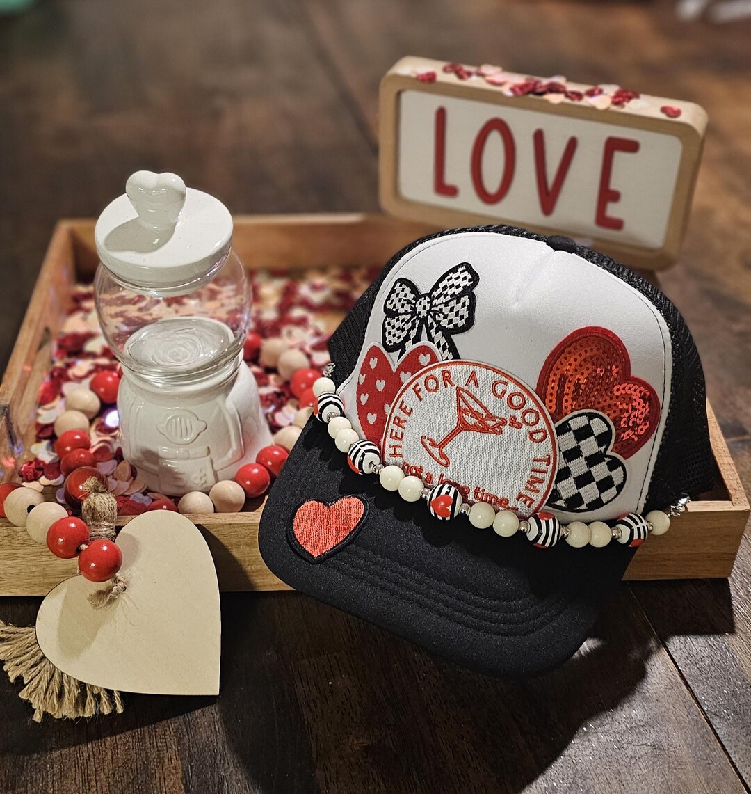 Women's Valentines Trucker Hat Here's for a Good Time - Etsy