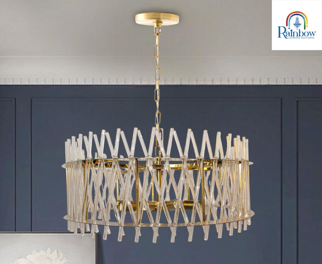 Minimalistic Style Large up Light Ceiling Elegant Gold Crystal ...