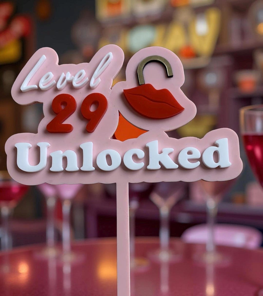 Level Unlocked Birthday Cake Topper - Etsy