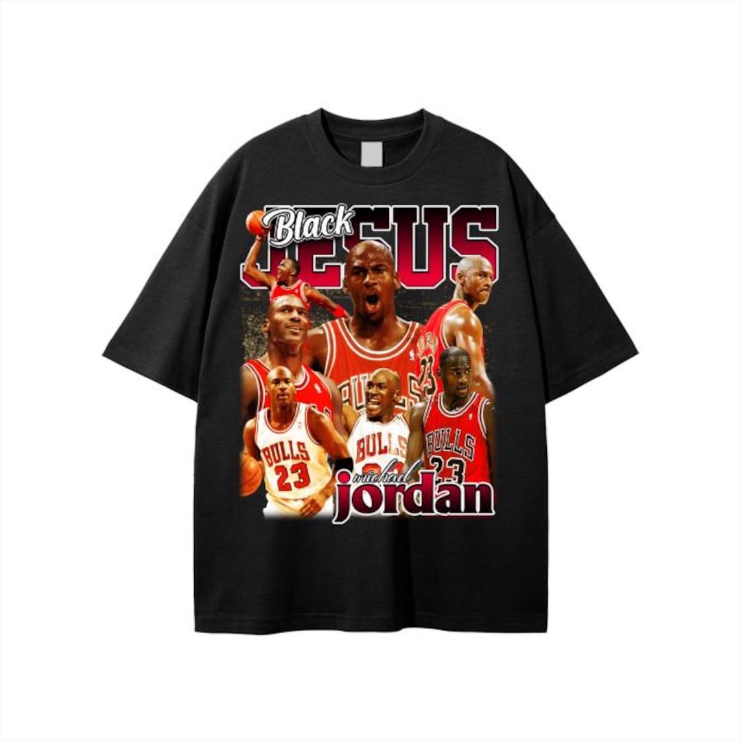 Michael Jordan black Jesus Graphic T-shirt - Etsy