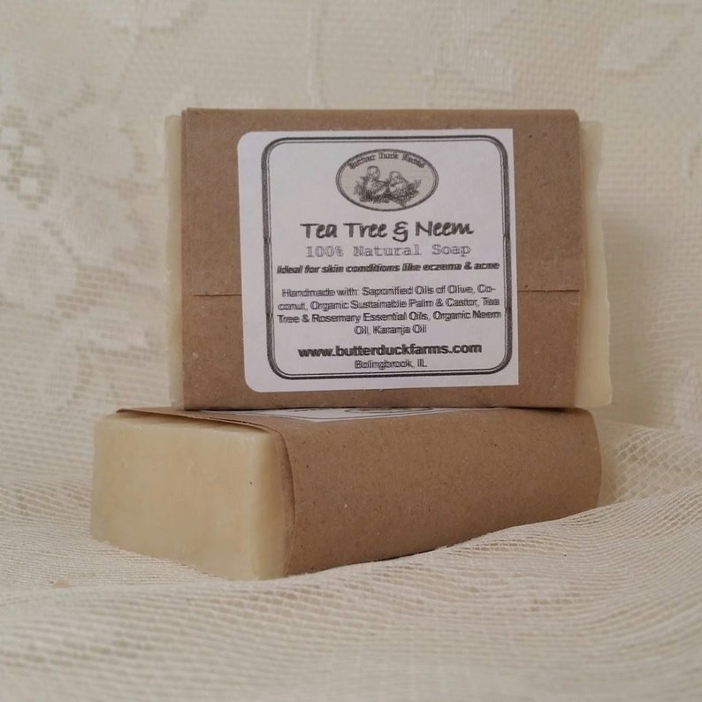 Tea Tree & Neem Oil Soap 100% Natural | Etsy
