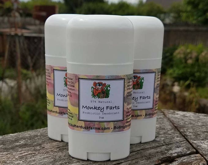 Monkey Farts Natural PROBIOTIC Deodorant Paraben & Aluminum - Etsy