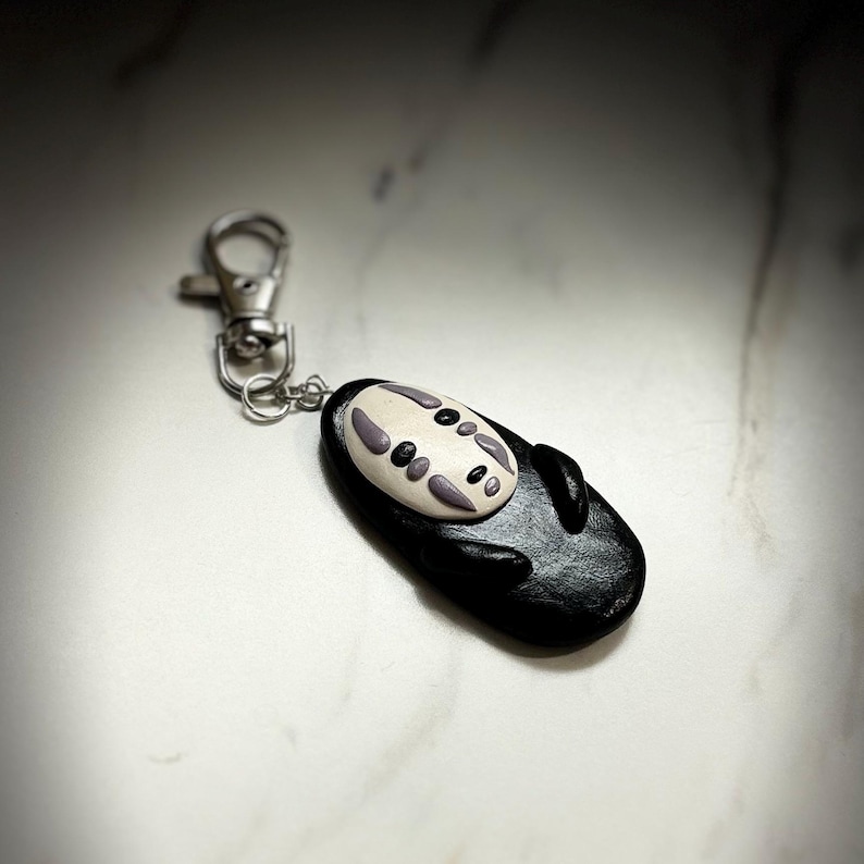 No Face From Spirited Away Anime Keychain Clay Sculpture Charm [100% ...