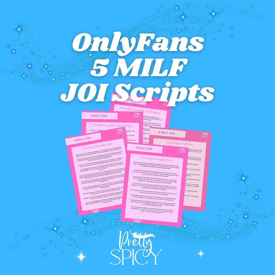 5 MILF JOI Scripts for Onlyfans or Fansly JOI Script, Mom Themed Cam Girl Scripts, Domme ...