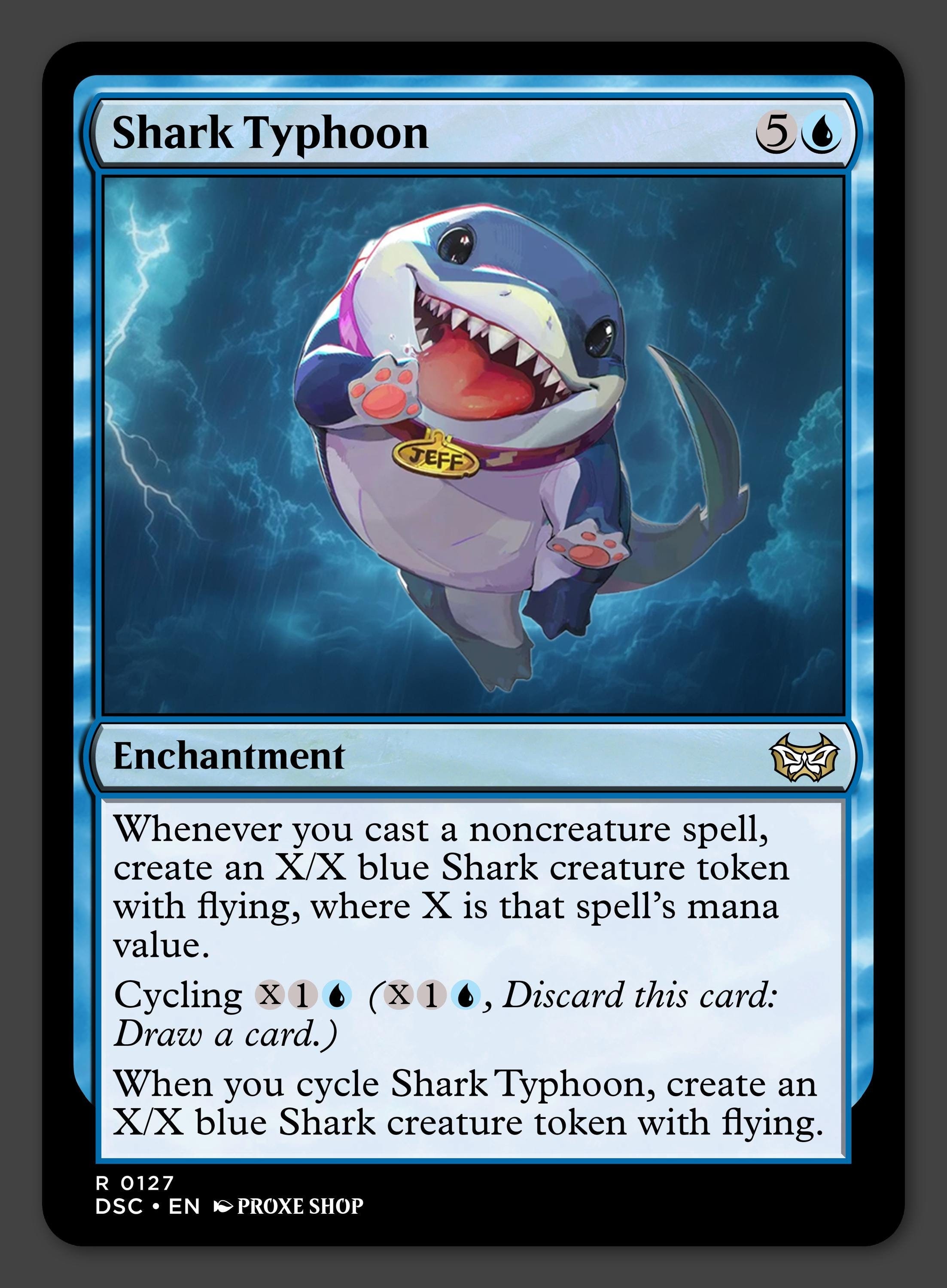 MTG Shark Typhoon Proxy Jeff the Shark / Marvel Rivals / High Quality ...