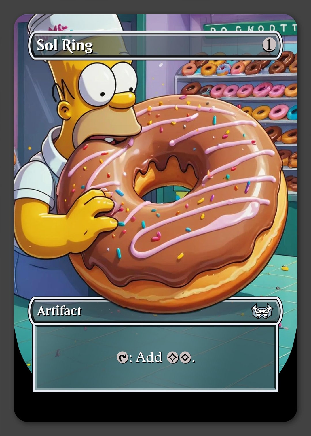 MTG Sol Ring Homer Simpson- Custom Art - Etsy
