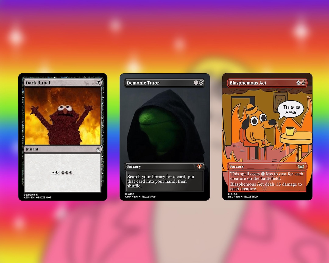 MTG Proxy Meme Collection #2- Demonic Tutor / Dark Ritual / Blasphemous ...