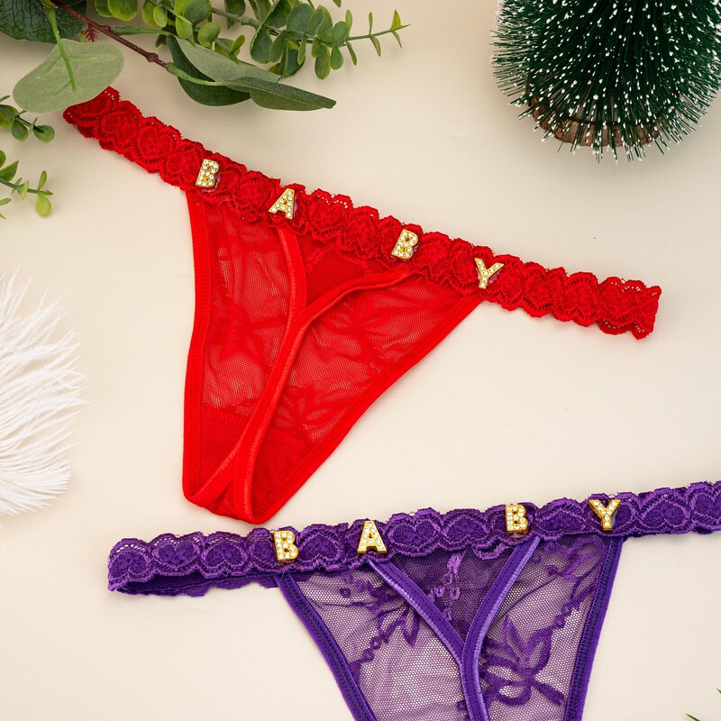 Personalized Letter Thong - Etsy