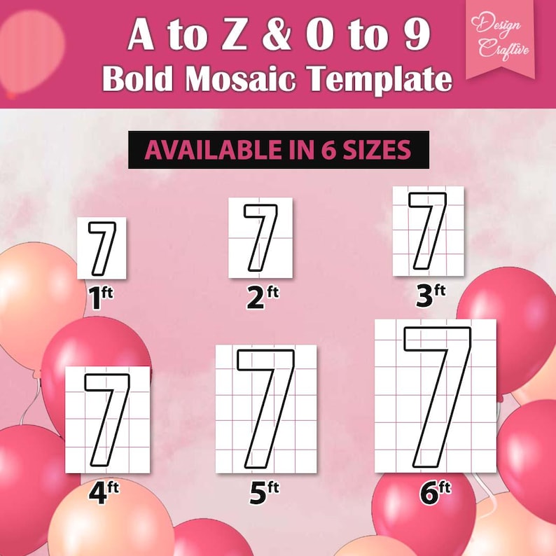 A-Z Letters and 0-9 Numbers Mosaic, Bold Letters & Numbers, Mosaic From ...