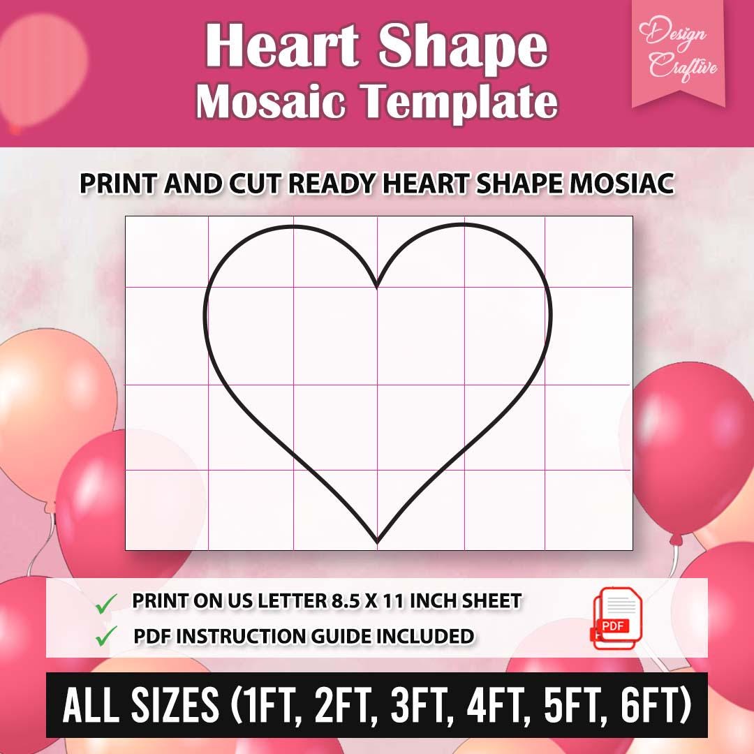 Heart Mosaic, Love Heart Mosaic, Mosaic Frame, Heart From Balloons ...