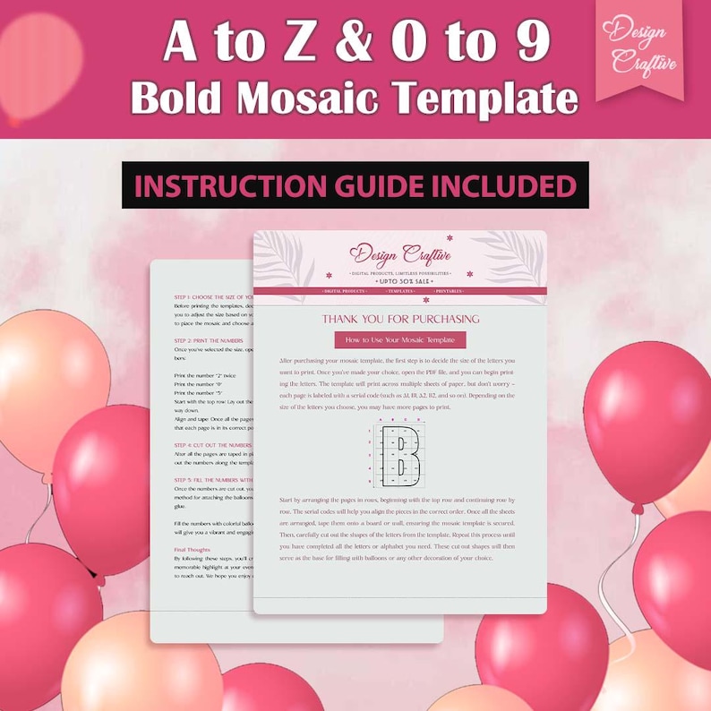 A-Z Letters and 0-9 Numbers Mosaic, Bold Letters & Numbers, Mosaic From ...