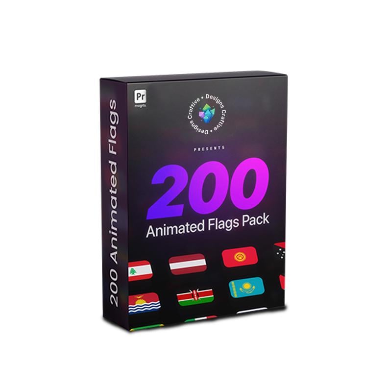 200 Animated Country Flags for Premiere Pro (instant Download) - Etsy
