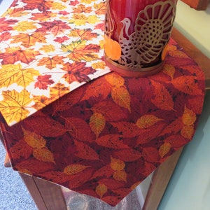 Autumn Fall Leaves Placemats Reversible Set 4 or 6 Large Autumn Leaf ...