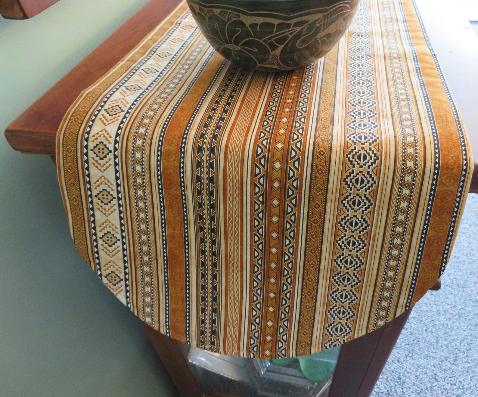 36 Brown Southwest Table Runner Reversible Tan Beige - Etsy