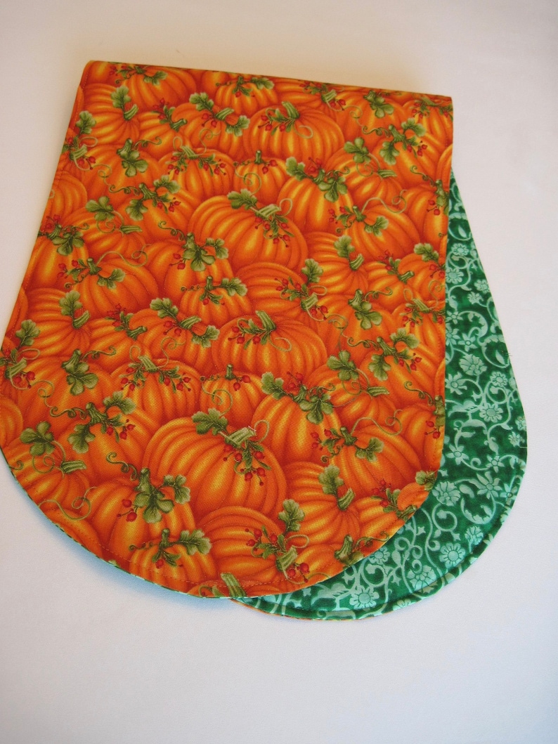 36 Pumpkin Table Runner Reversible Halloween Table - Etsy