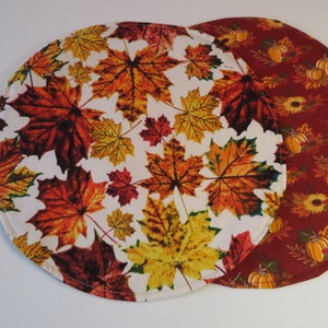 11 Fall Circular Placemat/centerpiece Reversible Round Fall Small ...