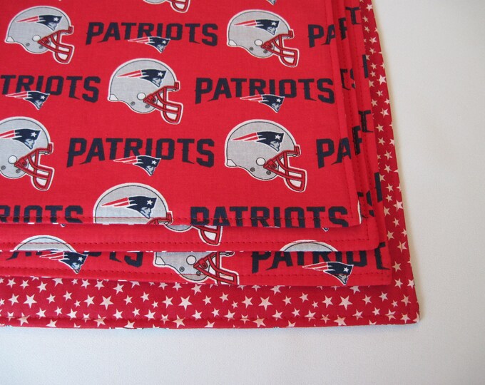 NE Patriots Placemats Set 4/6 Reversible NFL Placemats Patriots Boston ...