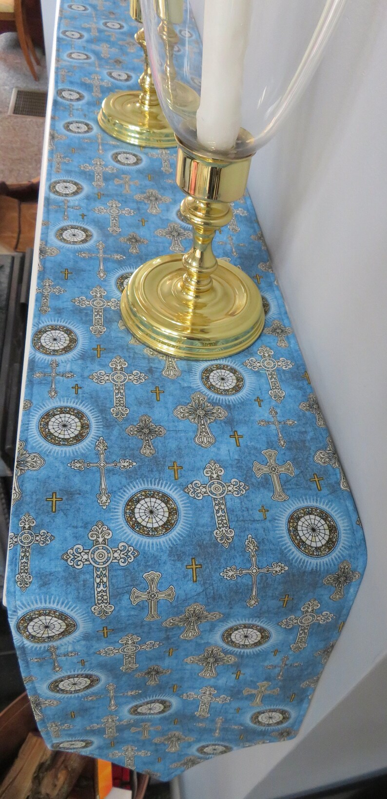 90 Confirmation Baptism Narrow Table Runner Mantle Scarf - Etsy