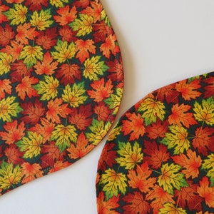 Fall Pumpkin and Leaves Oval Placemats Reversible Set 4 or 6 Autumn ...