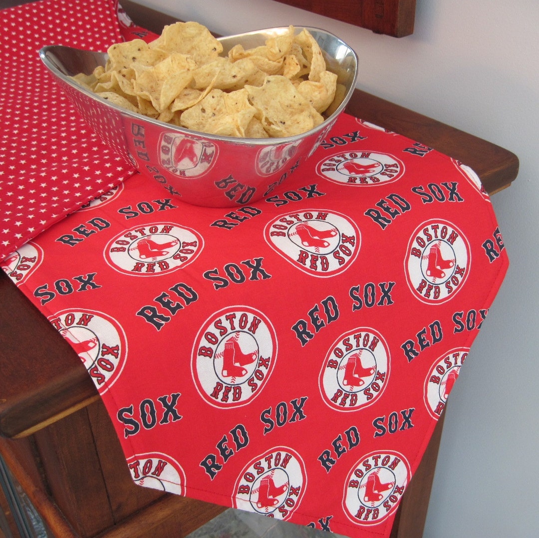 54" Red Sox Table Runner Reversible MLB Baseball Table Runner Boston ...