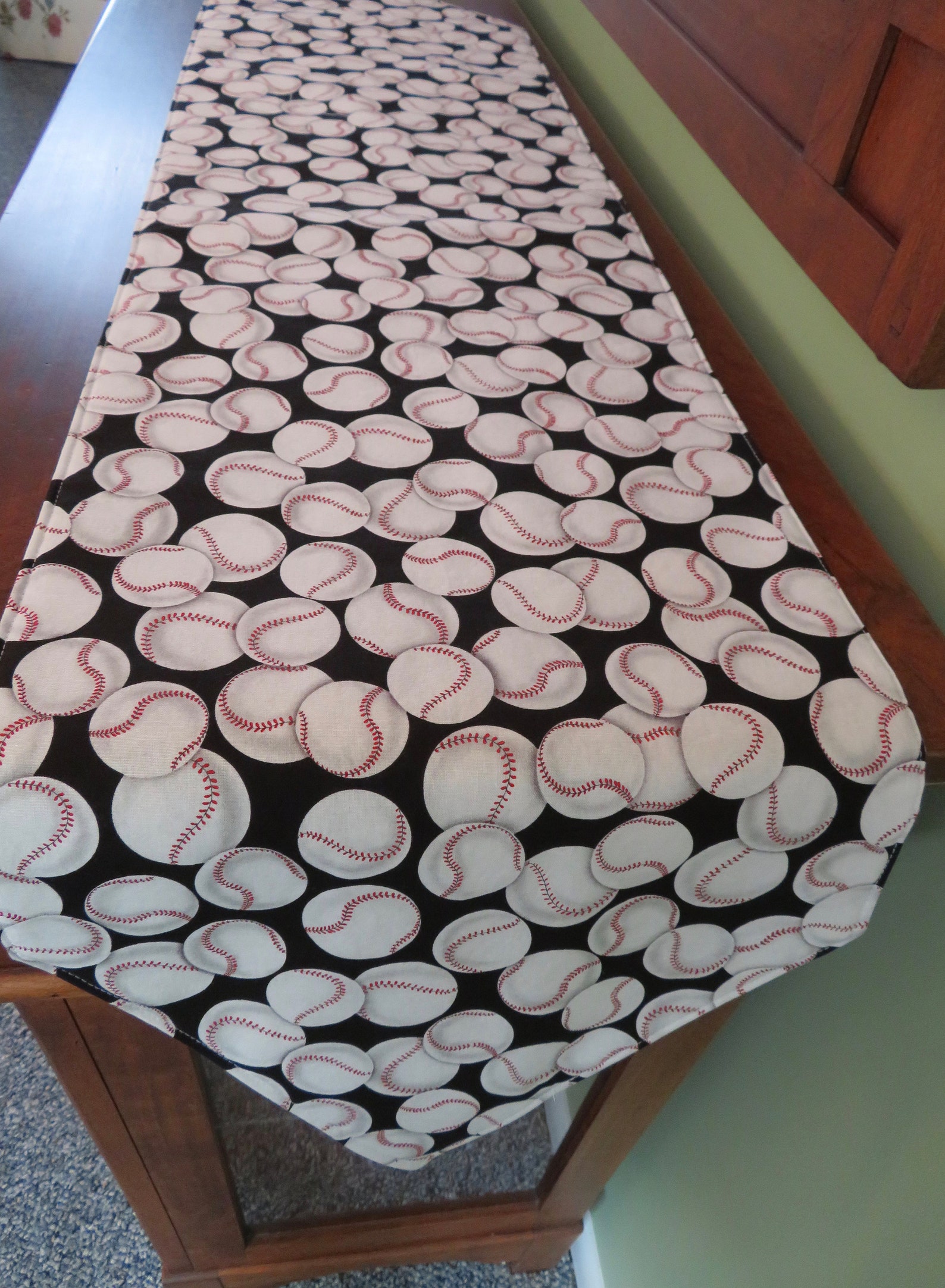 54 Yankees Table Runner Reversible Blue Stars Table | Etsy