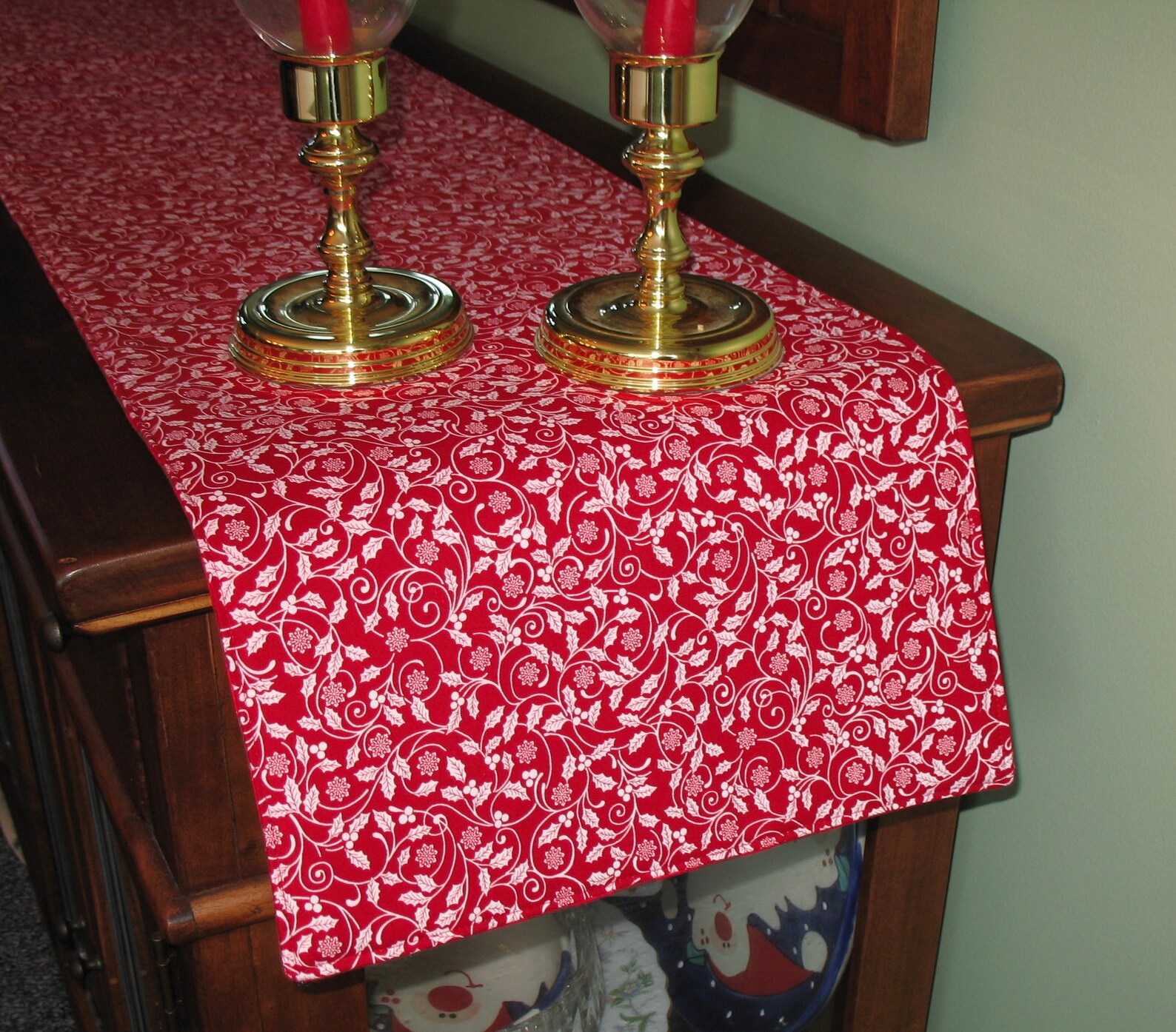36 Red Black Christmas Table Runner Reversible Red - Etsy