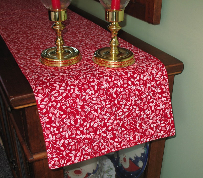 36 Red Black Christmas Table Runner Reversible Red - Etsy