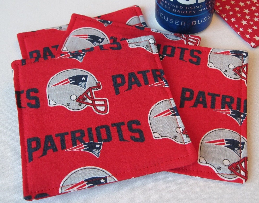 NE Patriots Coasters Reversible Set of 4 or 6 NFL Coasters Boston ...