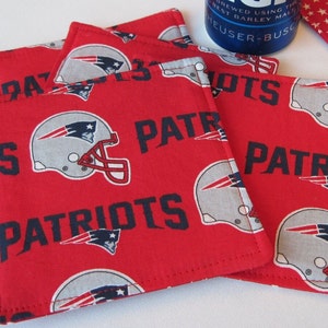 NE Patriots Coasters Reversible Set of 4 or 6 NFL Coasters Boston ...