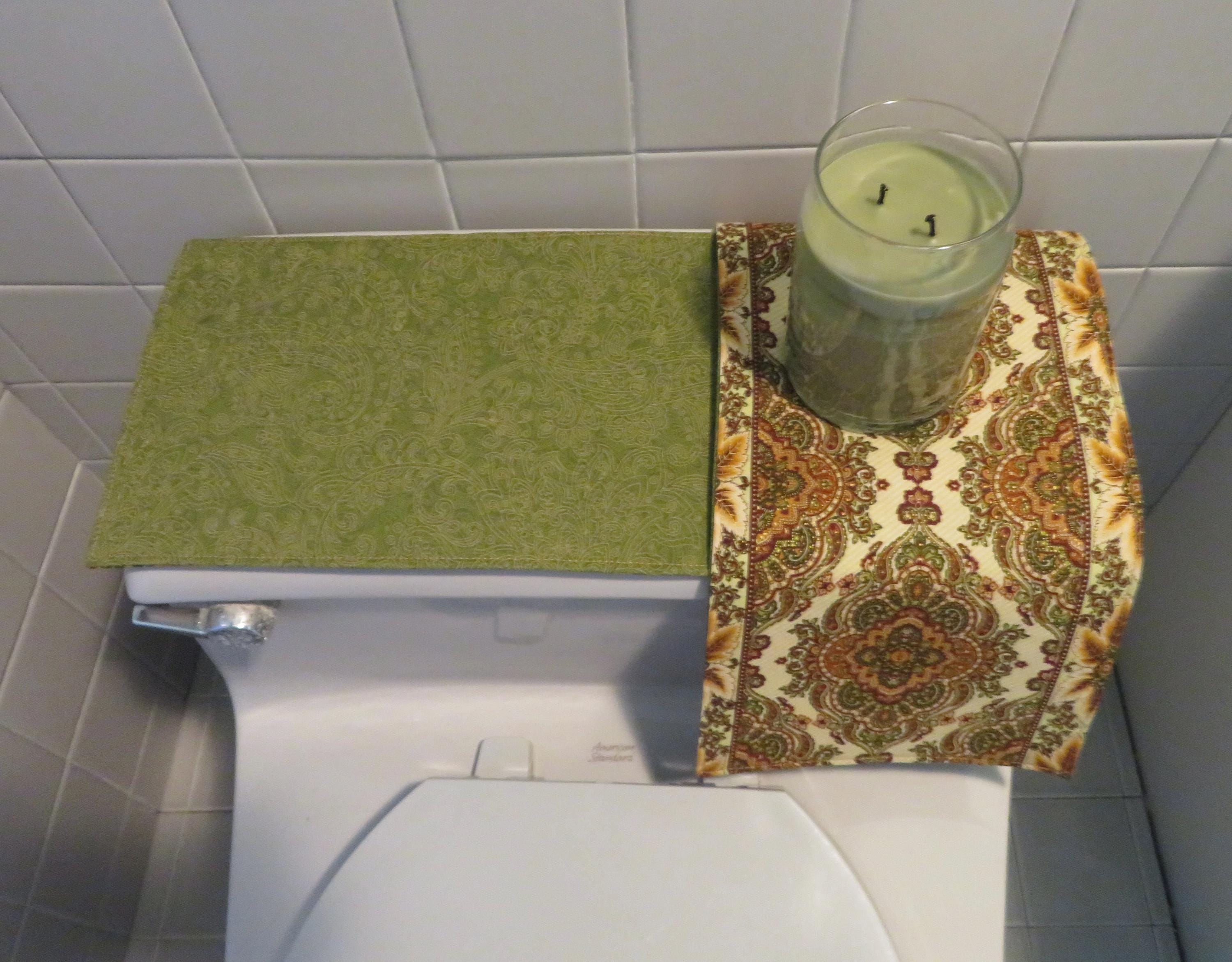 Green Paisley Fall Toilet Tank Topper Sage Green Autumn Toilet Tank ...