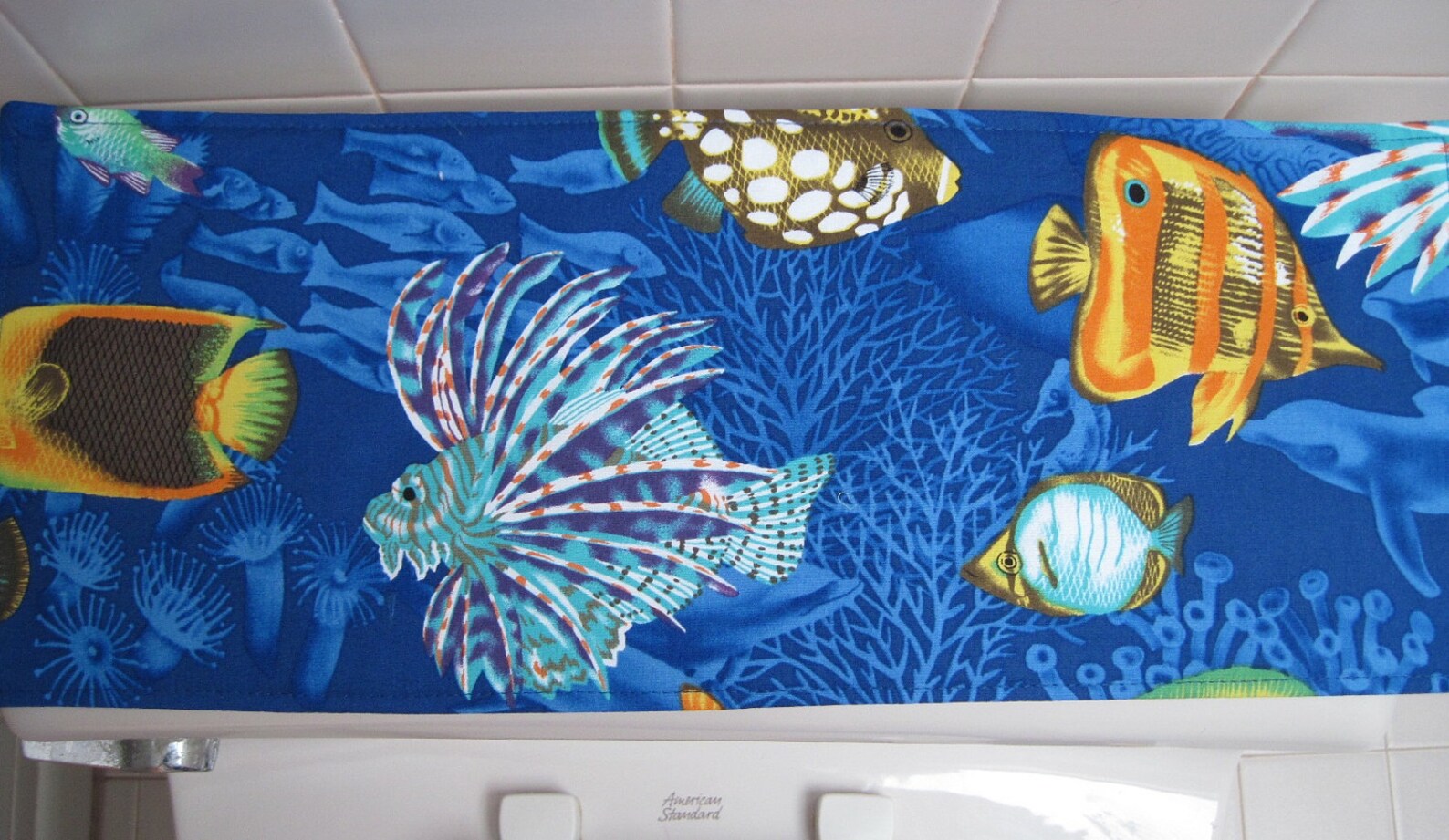 Tropical Fish Toilet Tank Runner Nautical Toilet Tank Topper Blue ...