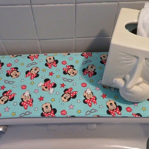 Minnie Mouse Toilet Tank Runner Disney Toilet Tank Topper Aqua - Etsy