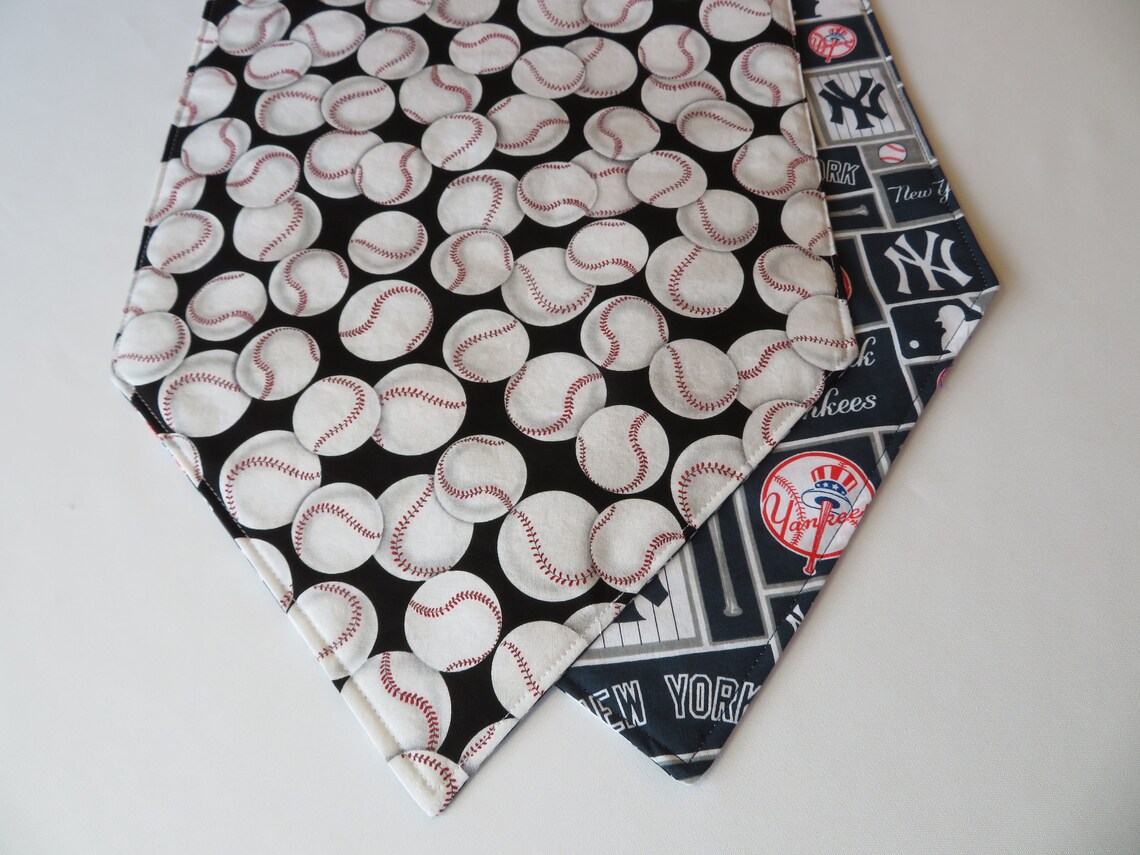 54 Yankees Table Runner Reversible Blue Stars Table - Etsy