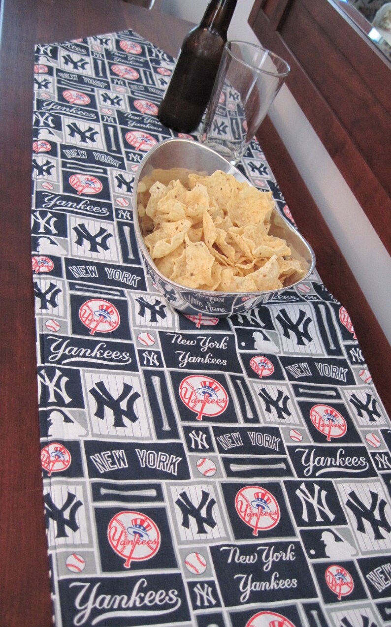 54 Yankees Table Runner Reversible Blue Stars Table | Etsy