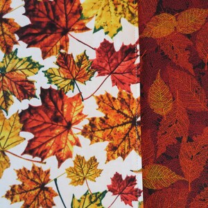 Autumn Fall Leaves Placemats Reversible Set 4 or 6 Large Autumn Leaf ...