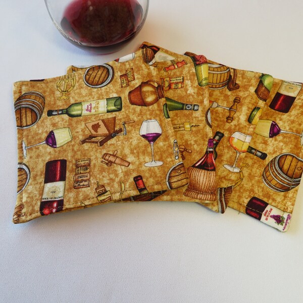 Wine Theme Coasters - Etsy