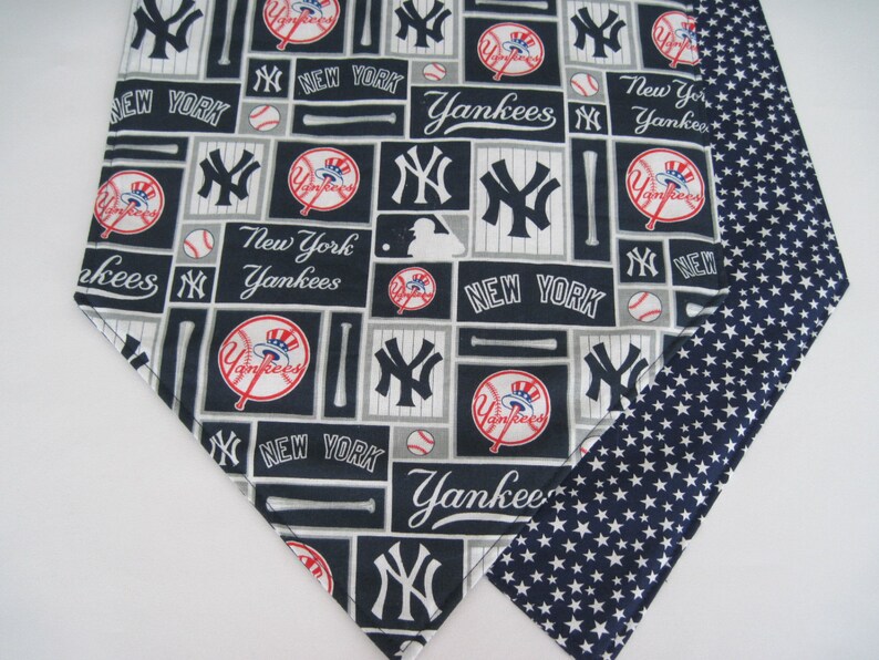 54 Yankees Table Runner Reversible Blue Stars Table | Etsy