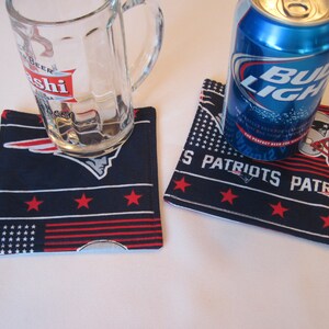 NE Patriots Coasters Reversible Set of 4 or 6 NFL Coasters Boston ...