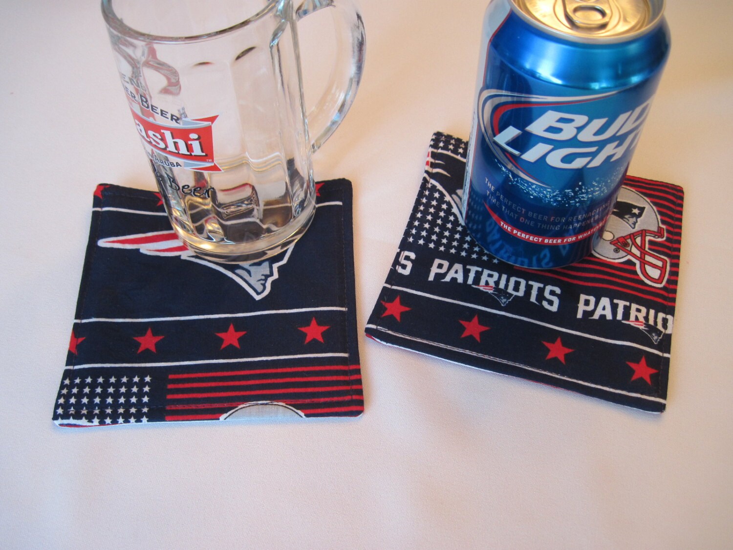 NE Patriots Coasters Reversible Set of 4 or 6 NFL Coasters Boston ...