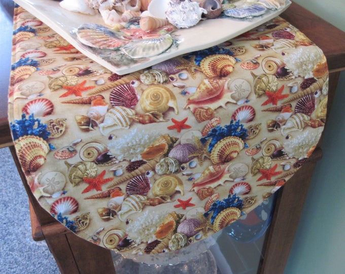 36 Coastal Living Seashell Table Runner Reversible Beach Table Runner ...