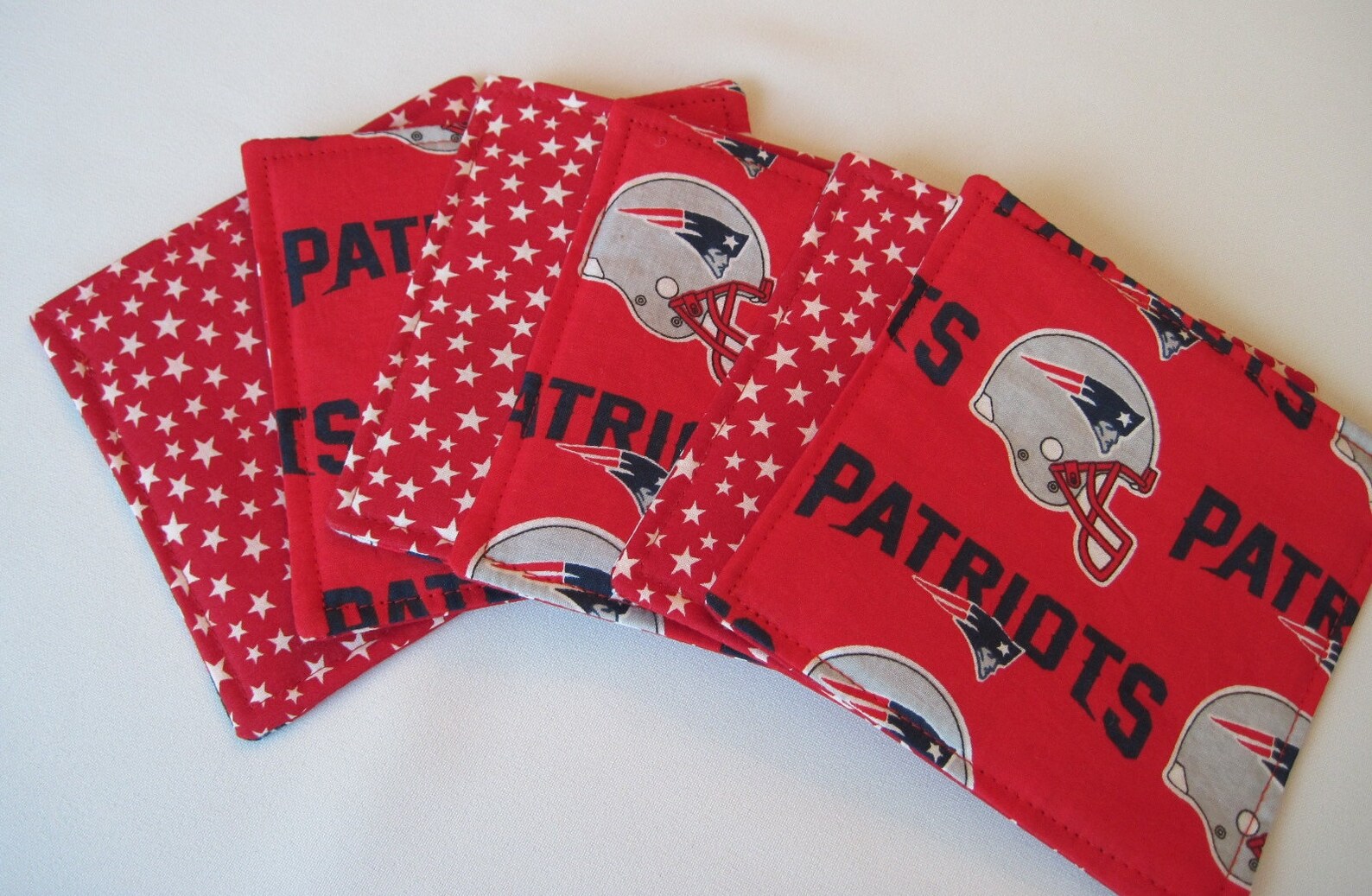 NE Patriots Coasters Reversible Set of 4 or 6 NFL Coasters | Etsy