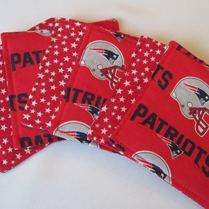 NE Patriots Coasters Reversible Set of 4 or 6 NFL Coasters | Etsy