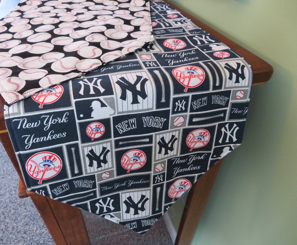 54 Yankees Table Runner Reversible Blue Stars Table - Etsy