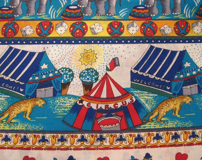 Circus Fabric 1 Yard Circus Tent Fabric Carnival Fabric - Etsy