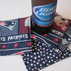 NE Patriots Coasters Reversible Set of 4 or 6 NFL Coasters Boston ...