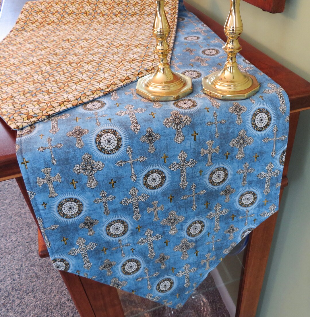 54 Baptism Confirmation First Communion Table Runner Reversible ...