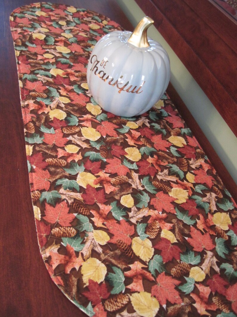 36 Autumn Leaves Table Runner Reversible Fall Table - Etsy