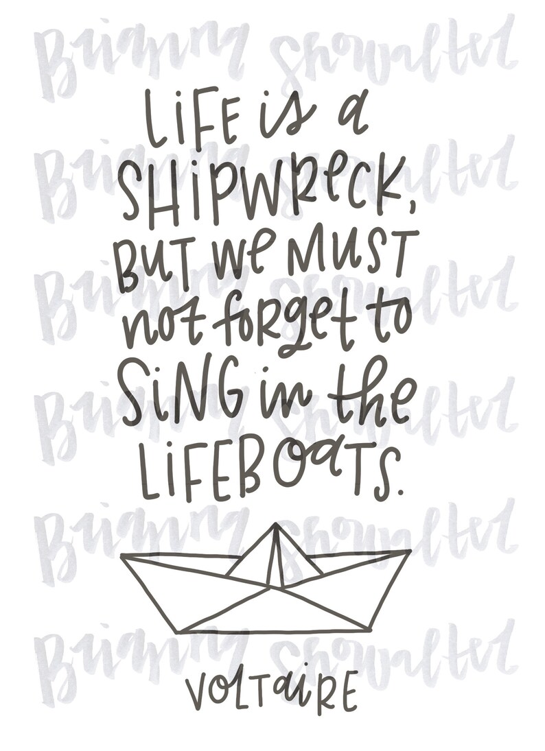 Sing in the Lifeboats (for Coloring or Embroidery) - Etsy