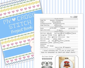 Editable & Printable Journal Page Cross Stitch Embroidery | Etsy